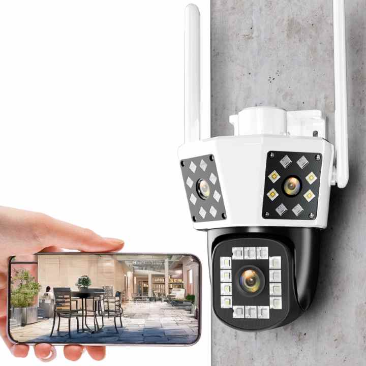 Cámara IP CCTV con WiFi para exteriores, videovigilancia de 15MP ...
