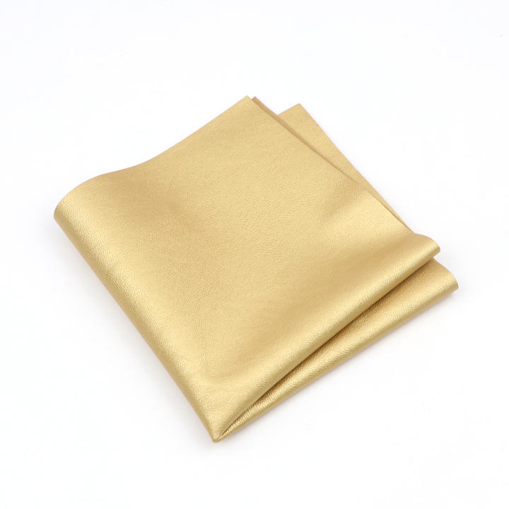 Pañuelo de cuero PU de Color sólido para hombre, pañuelo cuadrado de ...