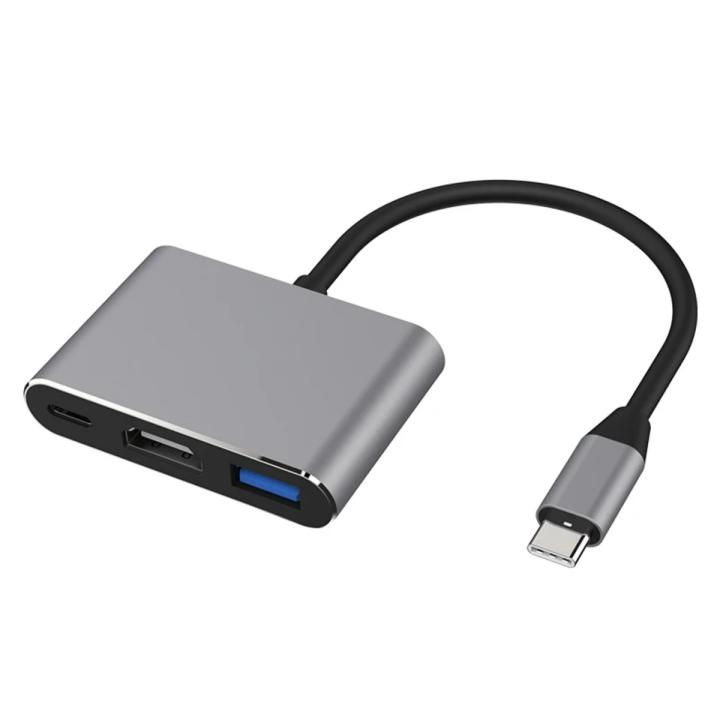 Cable de USB-C a HDMI 3 en 1, convertidor USB 3,1 tipo C a HDMI 4K, USB 3,0, Cable adaptador USB ...