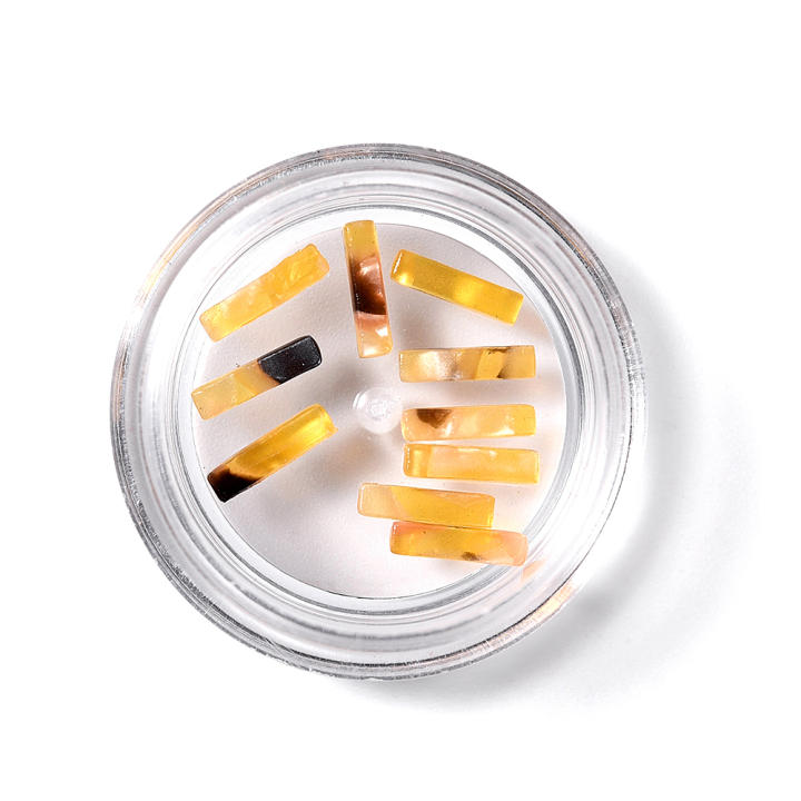 KADS imitación de piedra de ámbar de uñas de Semi-Circular ámbar diseño ...