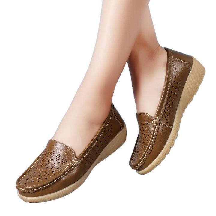 Zapatos de primavera y otoño para mujer, calzado informal, suave, de mediana edad y ancianos ...