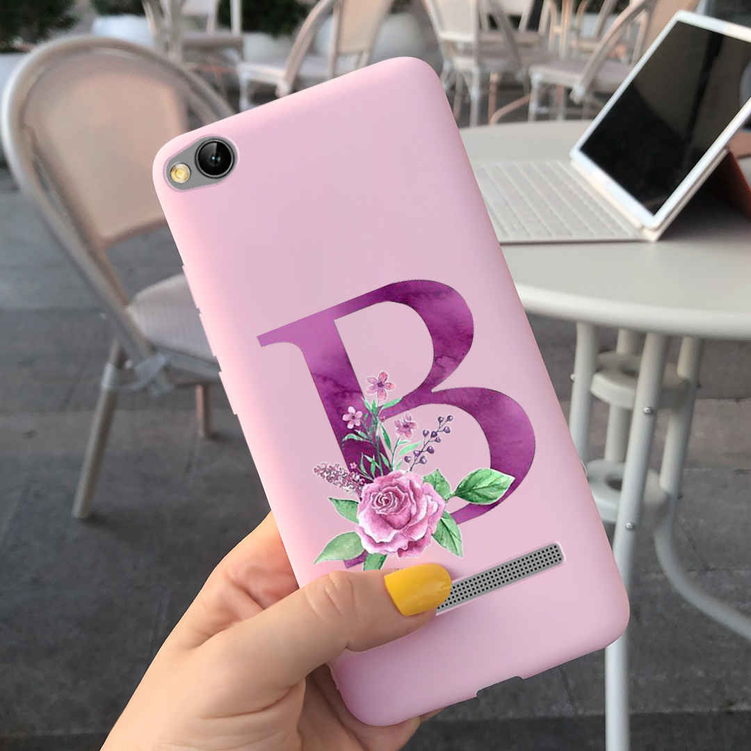 Funda de silicona con letras del alfabeto para Xiaomi, carcasa trasera ...