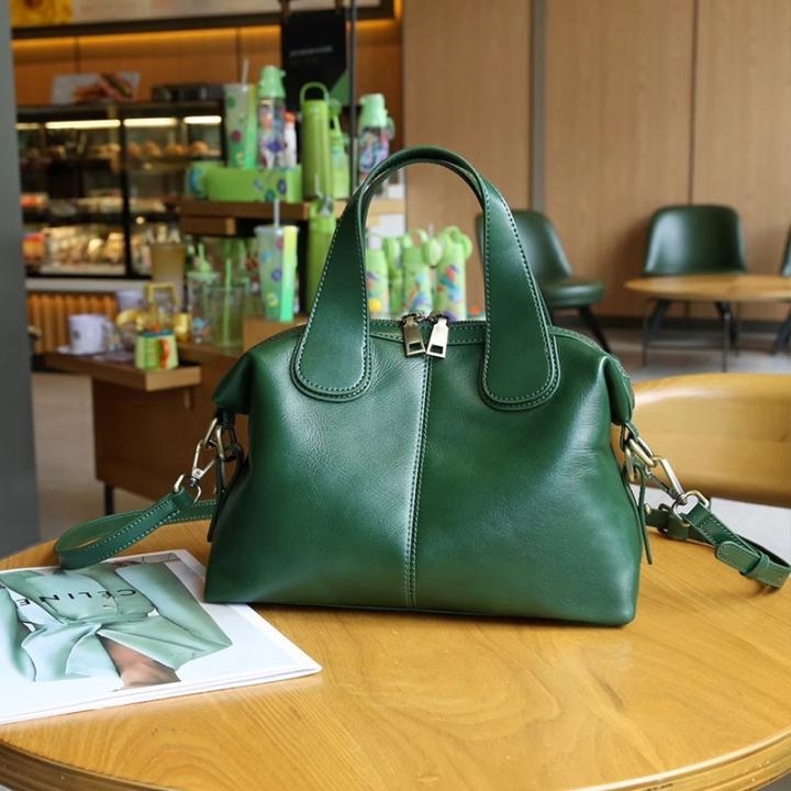 Bolso de piel auténtica para mujer, bandolera de gran capacidad, nuevo ...