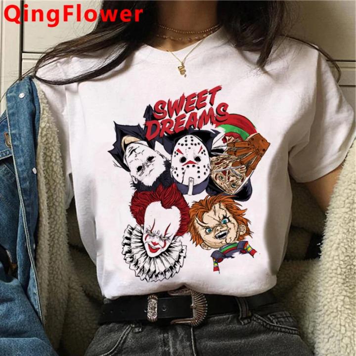 Camiseta de Chucky Harajuku para mujer, remera estampada Harajuku ...