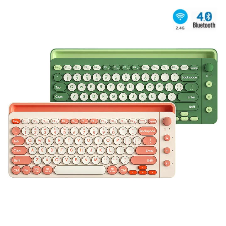 Jomaa Teclado Inalámbrico Recargable USB 2.4G+Bluetooth para iPad Phone ...