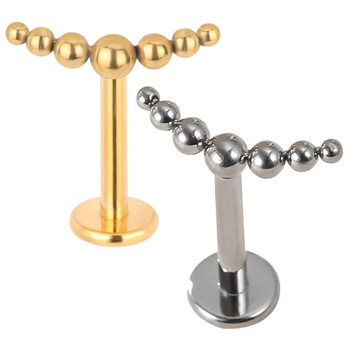 Pendientes de titanio G23 para cartílago, Piercing para labio, Labret ...