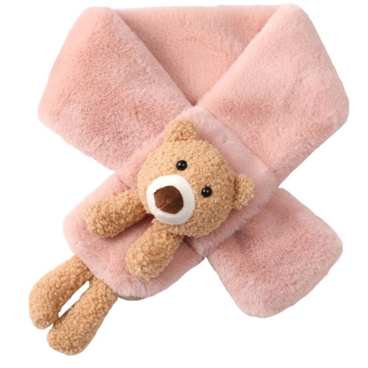 Bufanda cruzada de piel sintética de conejo para niños, bufanda de ...