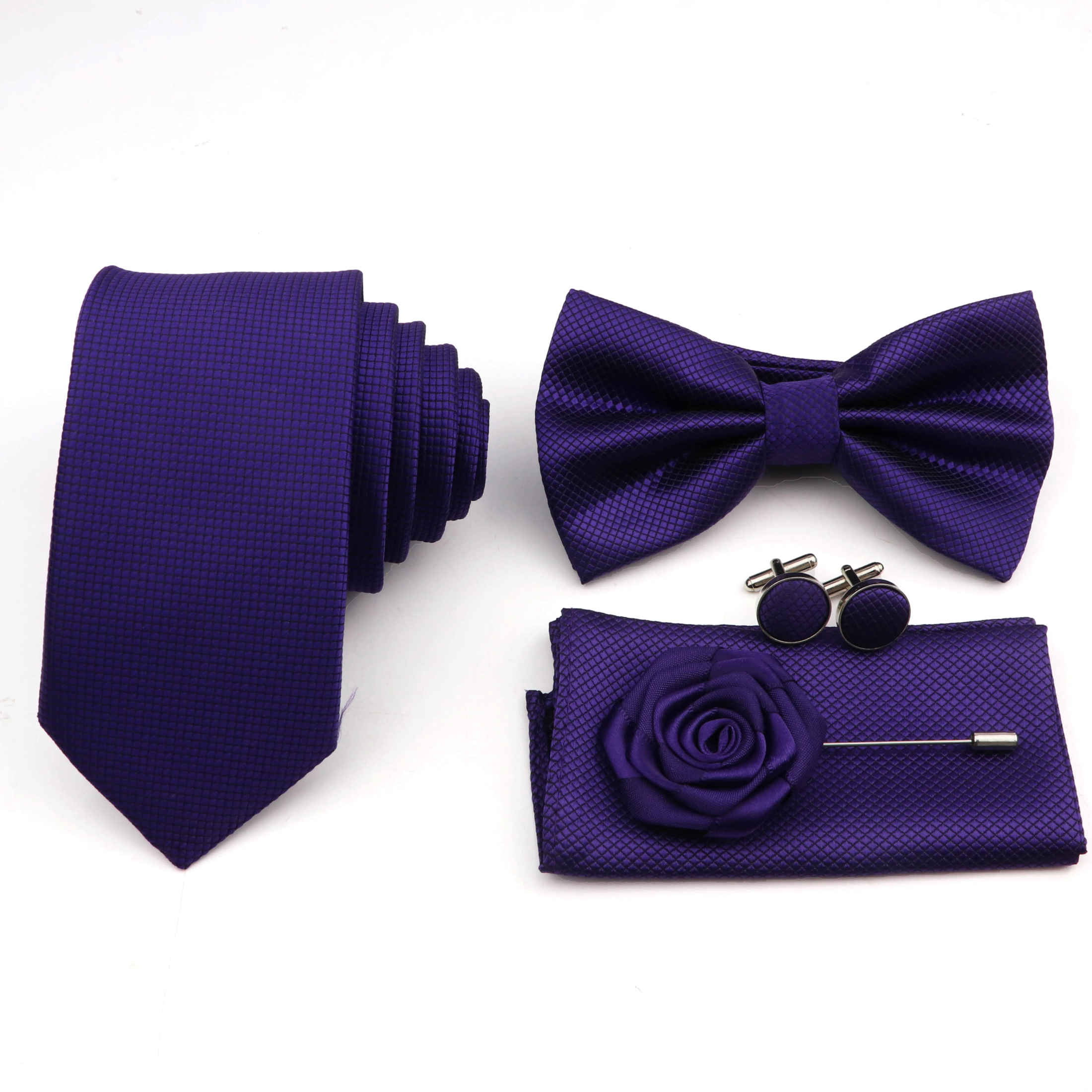 Conjunto de corbata rosa roja y Rosa de poliéster, corbata delgada a ...