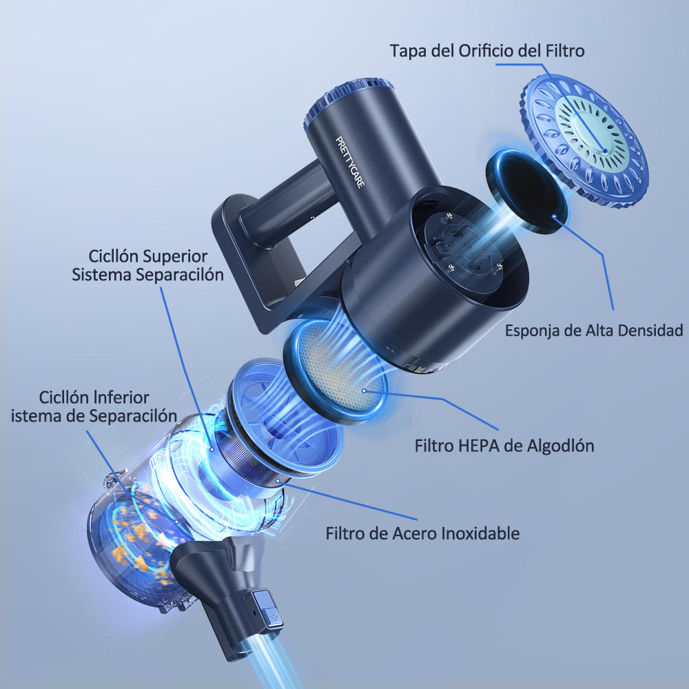PRETTYCARE-aspiradora inalámbrica W400, aspirador de pie automático ...
