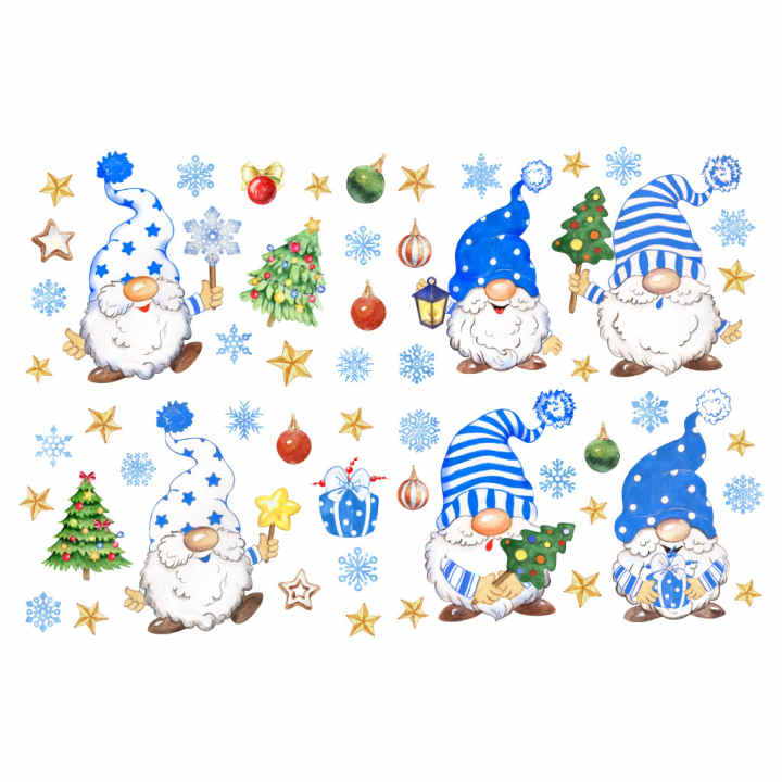 Pegatinas decorativas de estrella enana azul de Navidad, 4 piezas ...