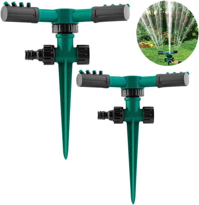 2 Pack Garden Sprinkler,Automatic Lawn Sprinkler 360 Degree Rotating ...