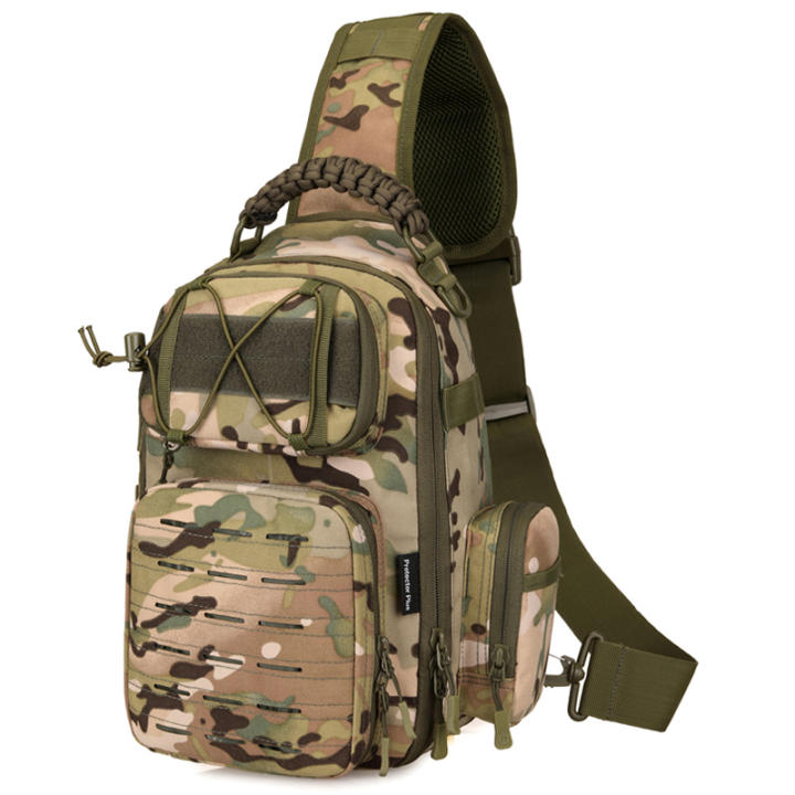 Mochila de pecho láser para hombre, bolso de hombro táctico militar ...