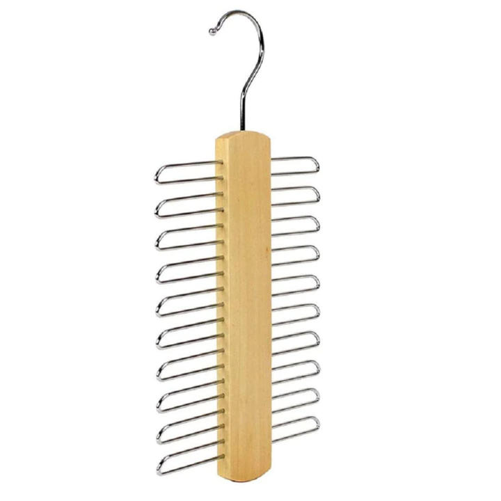 Percha de Madera para Corbatas y Cinturones - Soporte Giratorio de ...