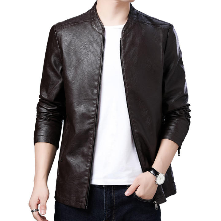 Gabardina de cuero de longitud media para hombre, traje de chaqueta y ...