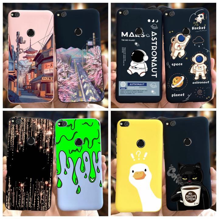 Funda trasera de silicona suave para teléfono Huawei, carcasa a prueba de golpes con patrón de ...