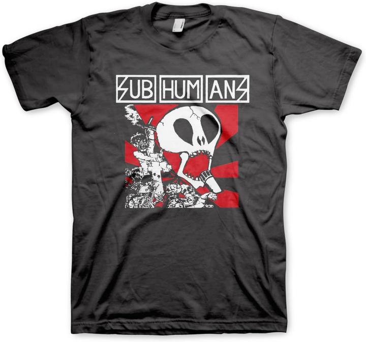 Camiseta negra de manga corta con Logo de Subhumans para adultos ...