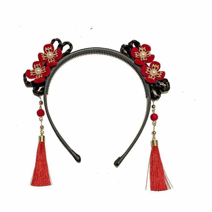 Peluca con borlas para niños, diadema trenzada para el cabello, traje ...
