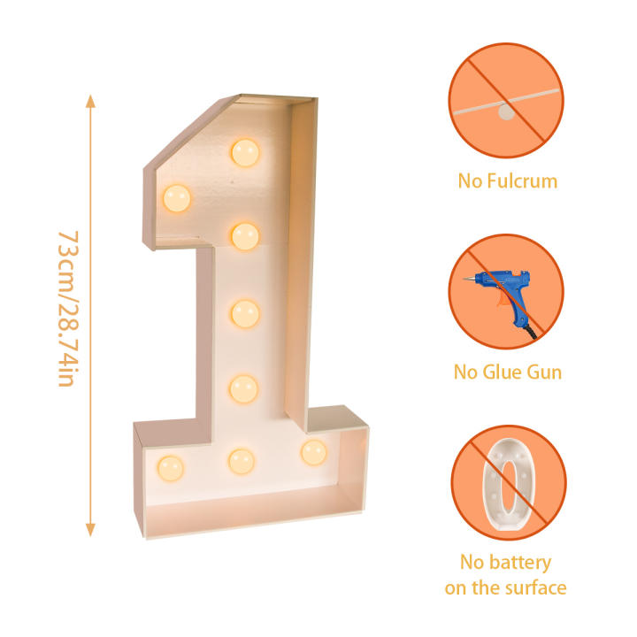 Suministros para fiestas de cumpleaños, marco de números del 0 al 9 con ...