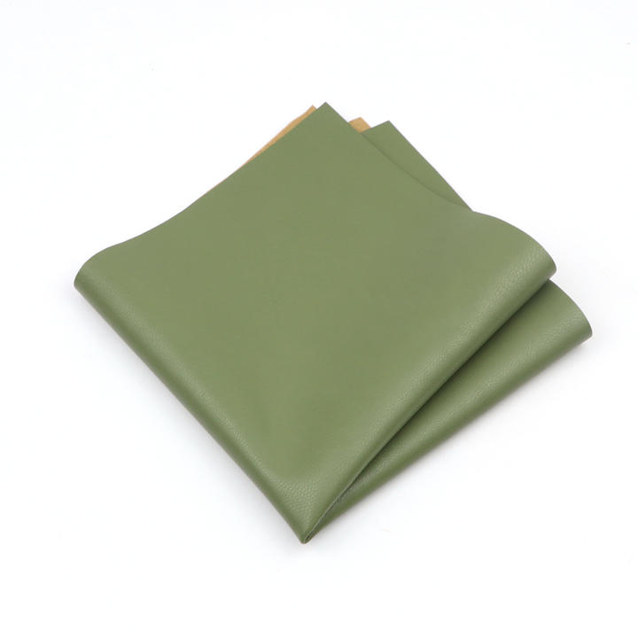 Pañuelo de cuero PU de Color sólido para hombre, pañuelo cuadrado de ...