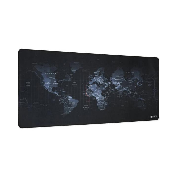 Thickened oversized world map mouse pad-world map black-900*400*4mm ...