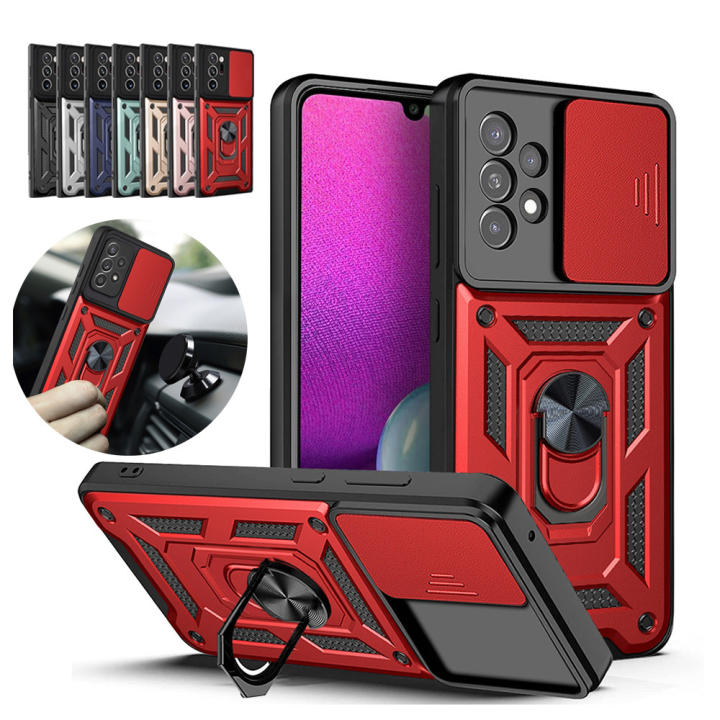 Funda deslizante para lente de cámara, cubierta con soporte de anillo magnético para Samsung ...