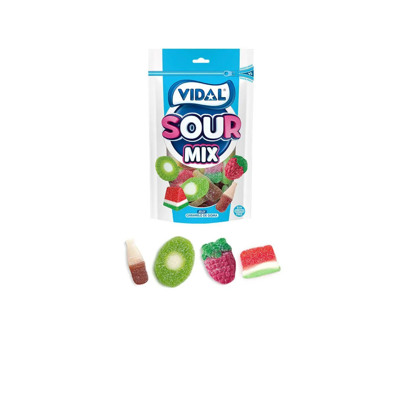 Vidal gominolas Sour Mix 10 bolsas doypacks 180g - Date un gustazo y ...