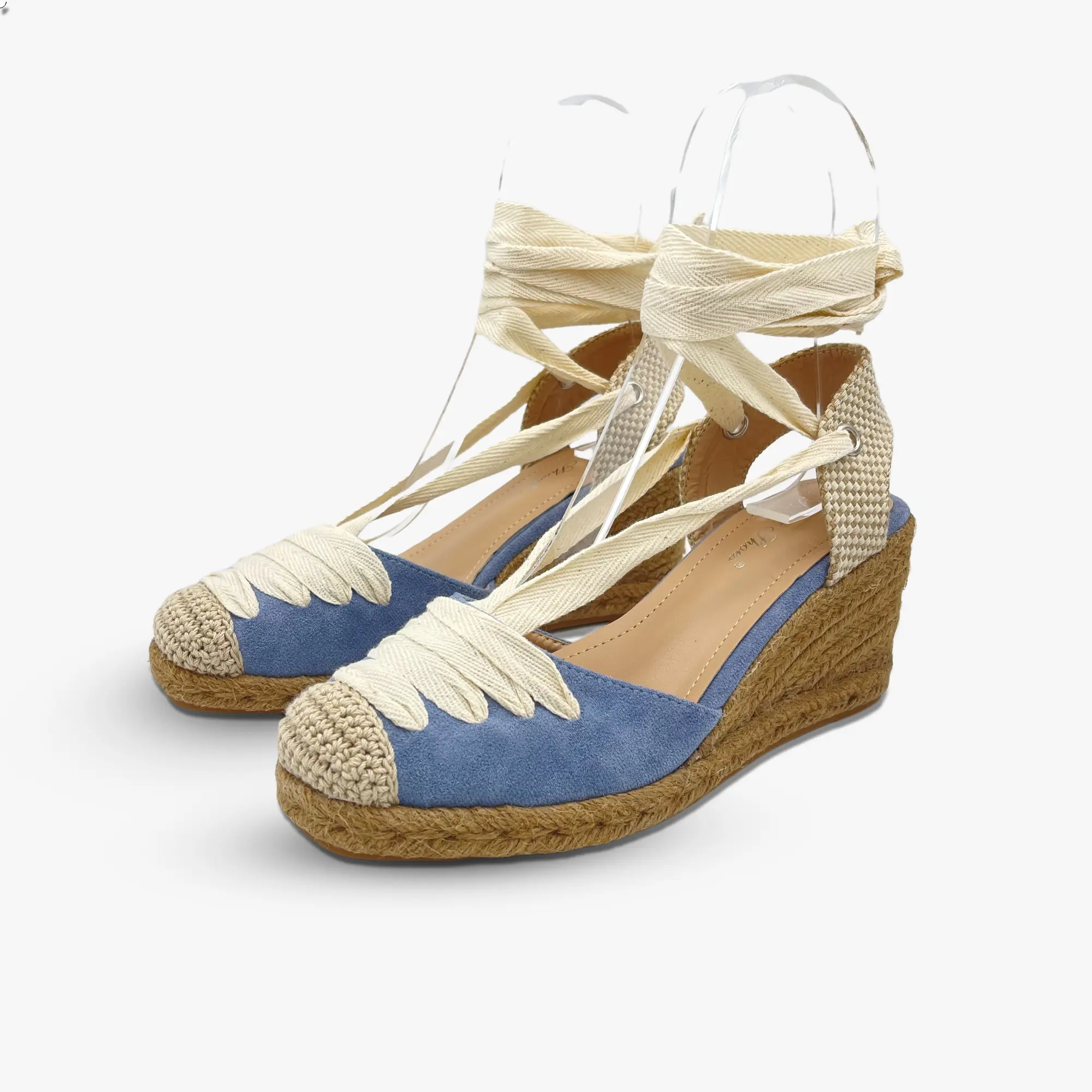 Calzados soraia, espardeña valenciana con lazos y cuña para mujer ...